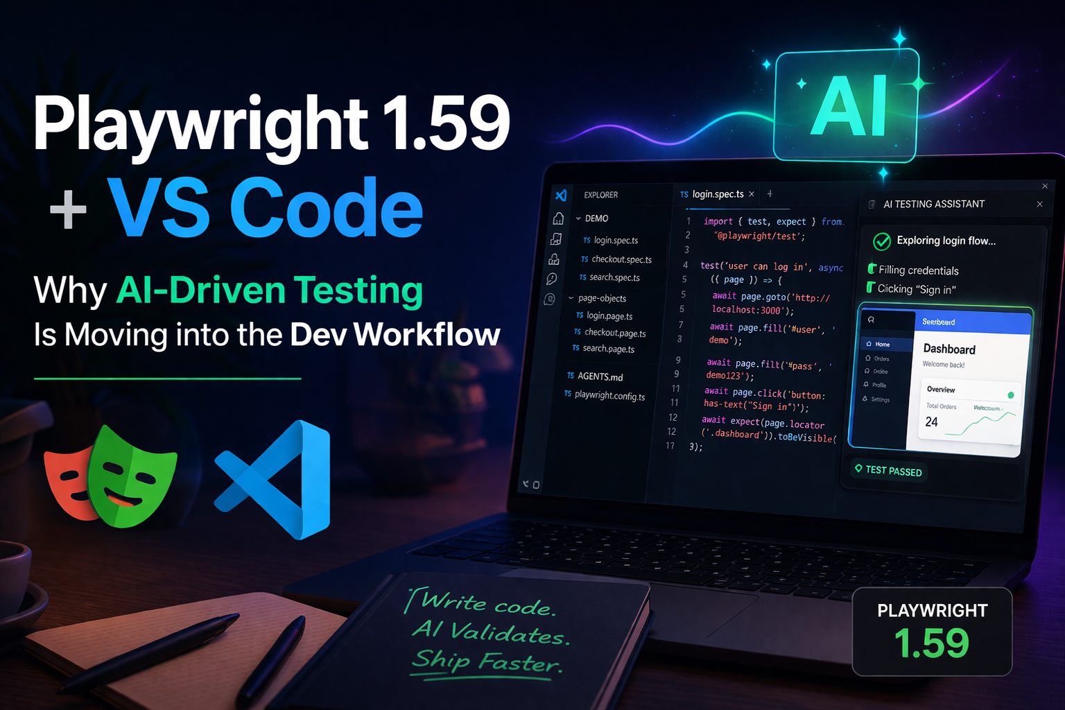 Playwright 1.59 + VS Code: The Evolution of AI-Driven Testing from ...